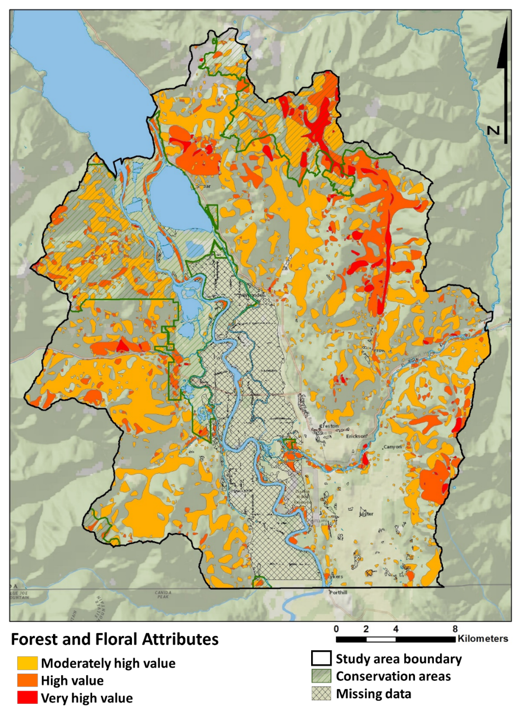 Green Map: Forests, Human Footprint and Geotechnical Risks – Wildsight
