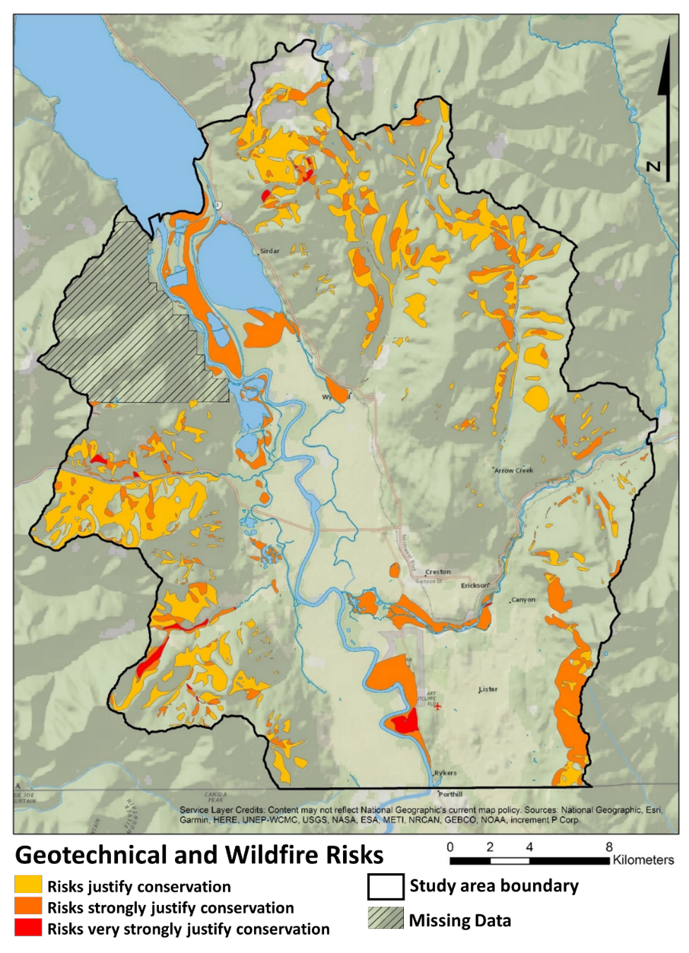 Green Map: Forests, Human Footprint and Geotechnical Risks – Wildsight