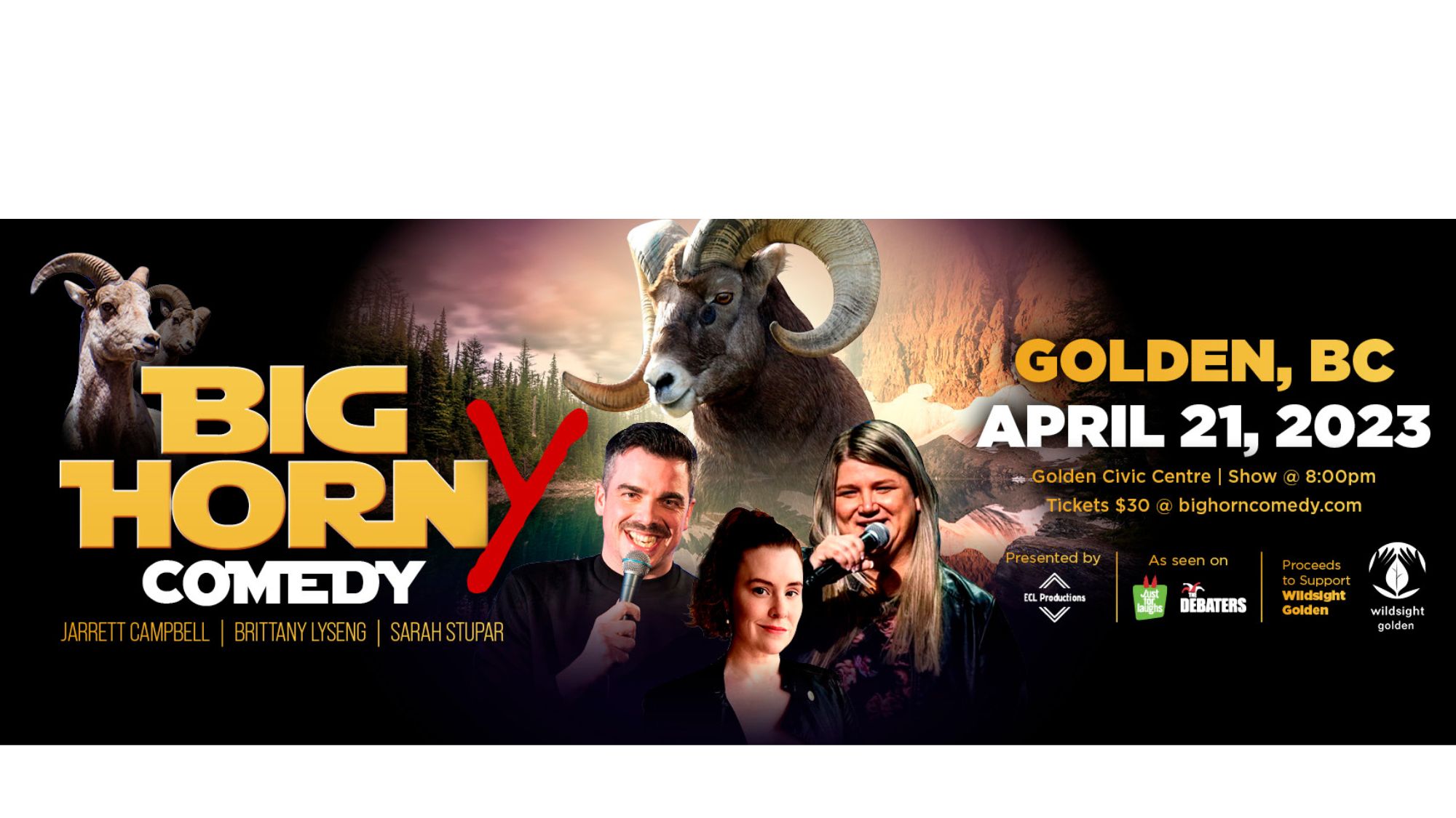 Big HornY Comedy Tour – Golden – Wildsight